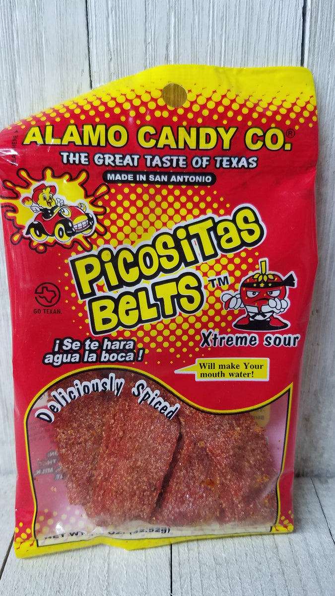 Alamo Candy Picositos Belts – Squeak’s Convenience Store